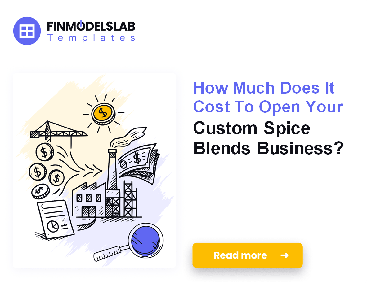 Custom Spice Blends Startup Costs: $65K CAPEX & 14 Months;