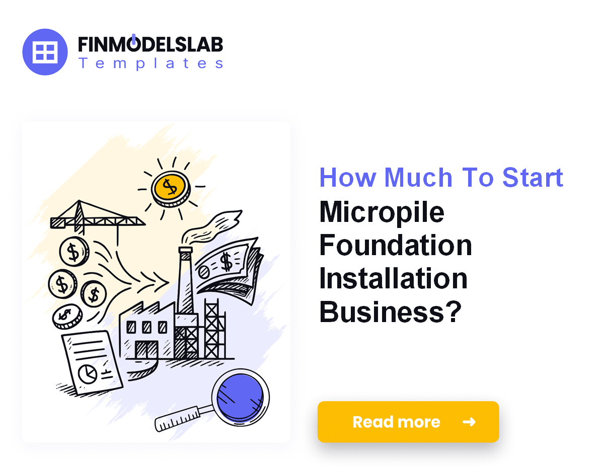 Micropile Startup Costs: $3945K CAPEX, $514K Cash
