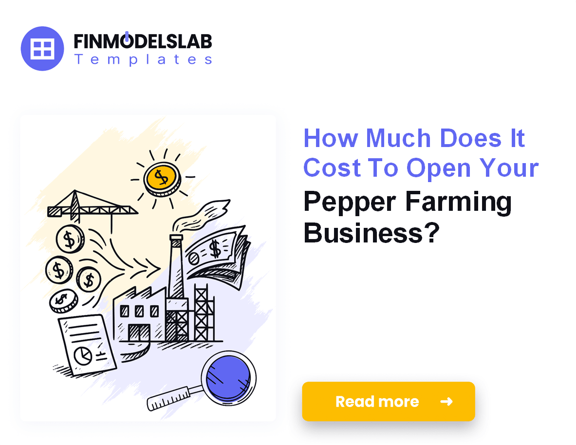 Pepper Farming Startup Costs: $520K CAPEX and Cash Flow;
