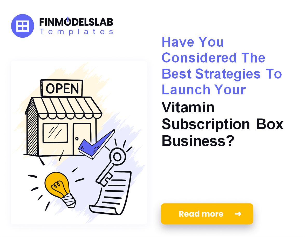 Vitamin Subscription Box Launch: $761K Cash, 6-Month Breakeven;