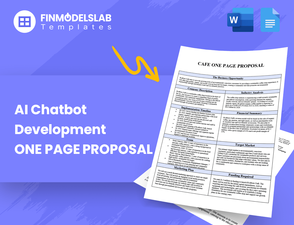 One-Page Chatbot Proposal for Investors