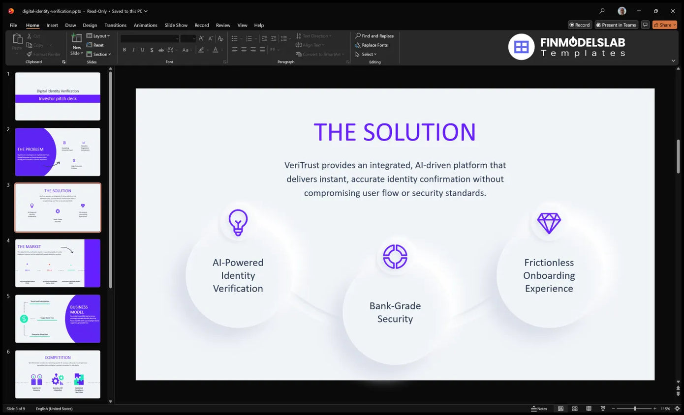 Digital Identity Verification Pitch Deck Template Guide