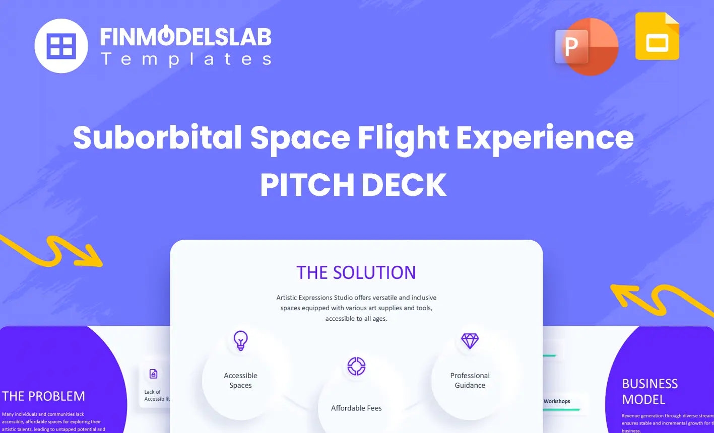 Suborbital Space Flight Experience Deck Template 5Y $261M Revenue